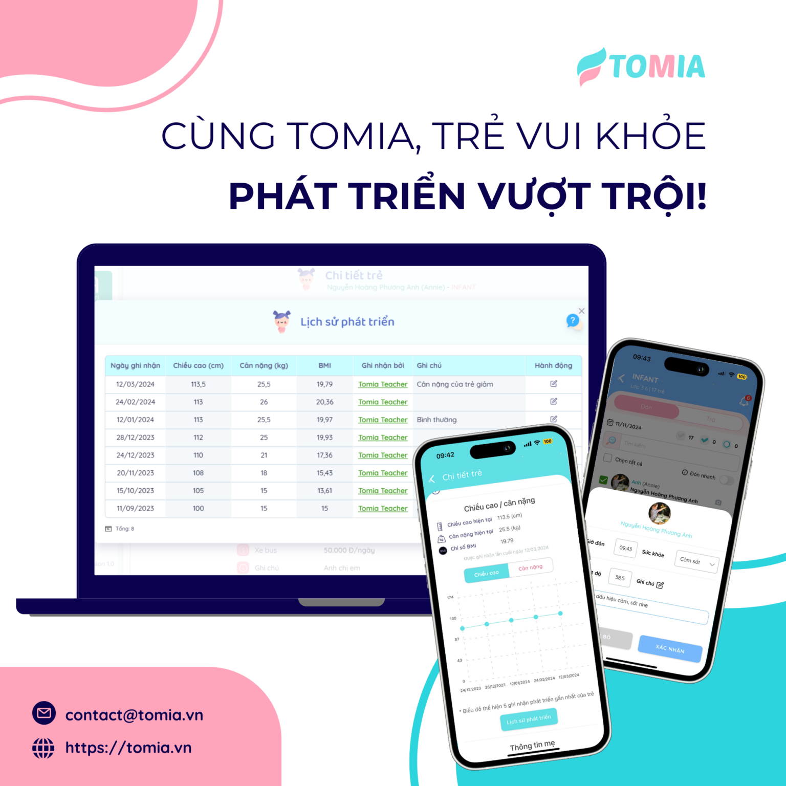 Cùng TOMIA, trẻ vui khỏe phát triển vượt trội! - TOMIA - Phần mềm quản ...