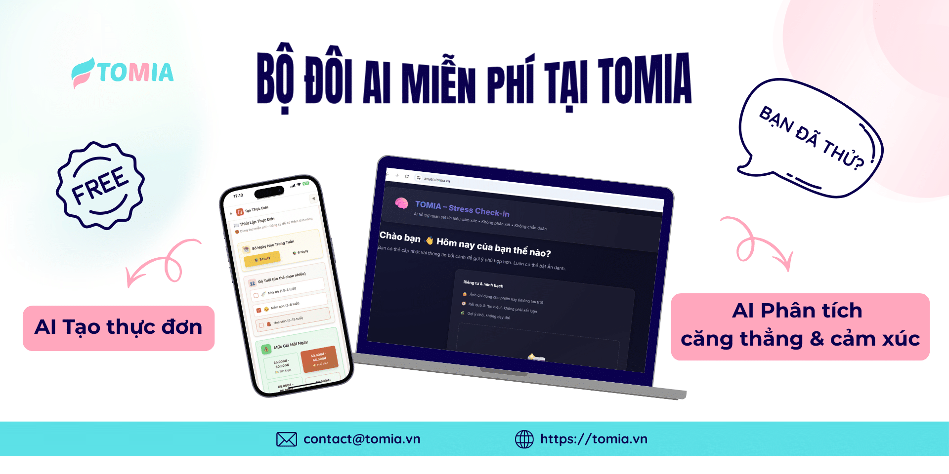 Bộ đôi AI miễn phí tại TOMIA, bạn đã thử? - TOMIA - Tiên phong AI vì ...